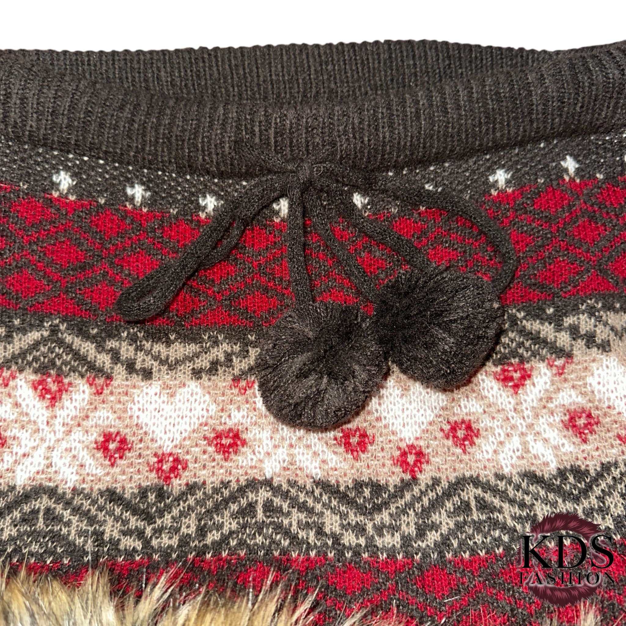 Romwe Fair Isle Knit Mini Skirt w/ Faux Fur Hem – Size M NWT – Karnas ...